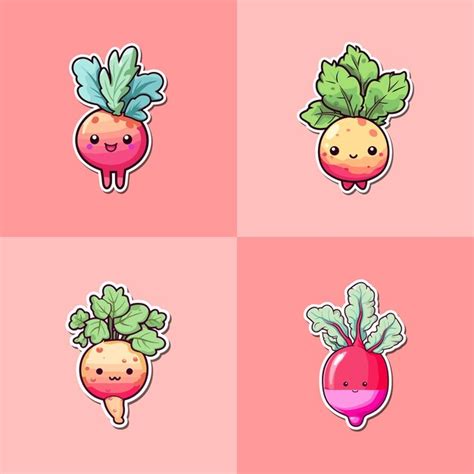 Adhesivo De Dusty Miller Ilustración De Dibujos Animados De Kawaii