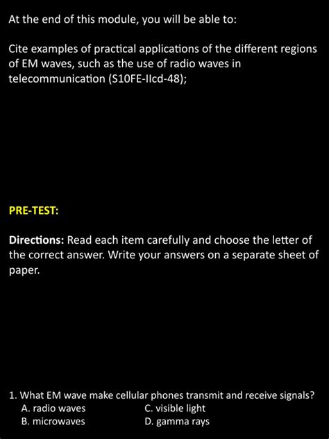 Quarter 2 Module 2 Practical Applications And Effects Of Em Waves Pdf Radio Infrared