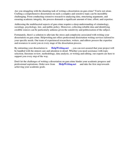 Gun Crime Dissertation Pdf Crimes Crime And Violence