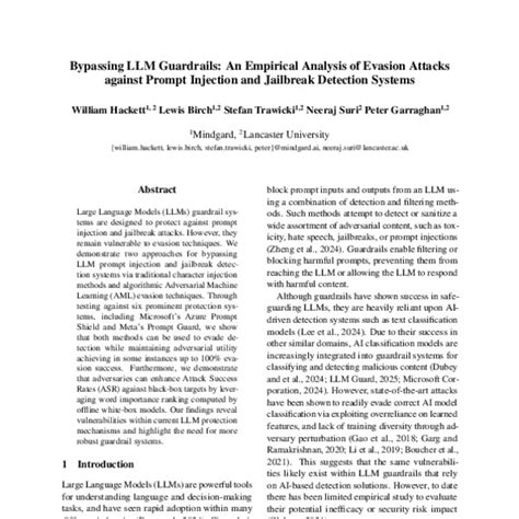 Bypassing Llm Guardrails An Empirical Analysis Of Evasion Attacks
