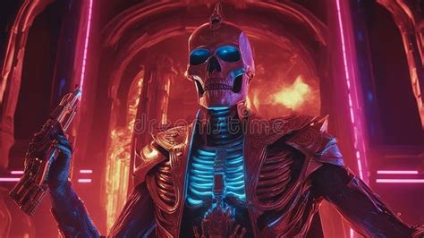 In An Evil Future A Skeleton Pharaoh Has Been Corrupted By An Alien
