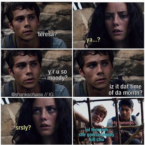 Image Result For Maze Runner Memes Maze Runner Maze Runner Movie Maze Runner Funny