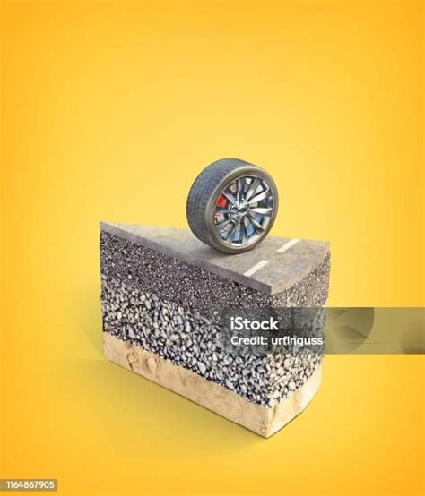 로드 코트 레이어 도로 구조와 케이크 조각입니다 3d 일러스트레이션 아스팔트에 대한 스톡 사진 및 기타 이미지 아스팔트 파티 3차원 형태 Istock