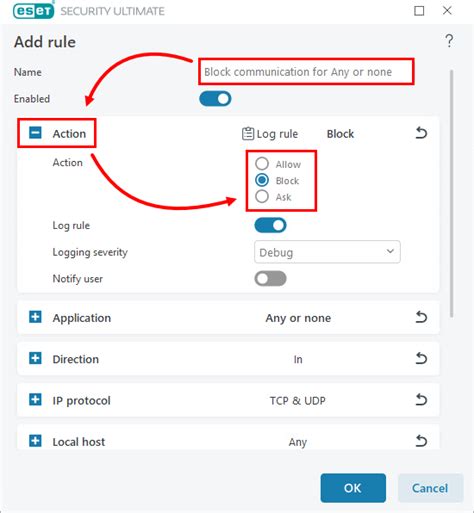 KB Create A Firewall Rule To Allow Disallow Use Of A Certain Application In ESET Windows