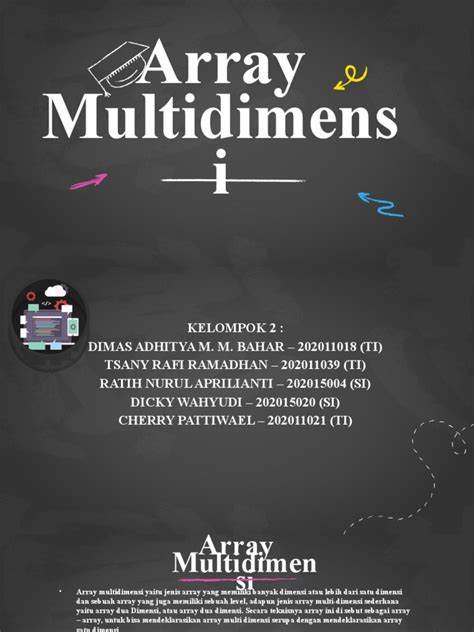 Array Multidimensi Kelompok 2 Algoritma Dan Pemograman Pdf Metode And Bahan Ajar