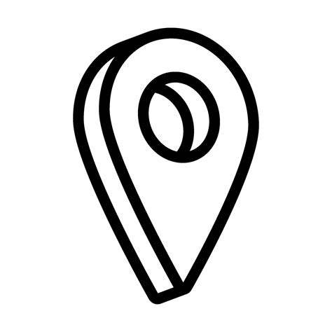 Red Pointer Map Location Line Icon Vector Illustration 36277032 Vector
