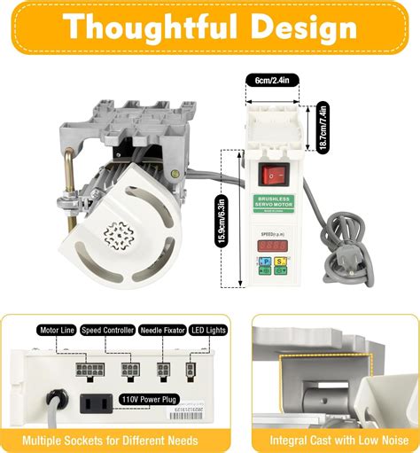 Rosyouth Electric Brushless Servo Motor 600w Sewing Machine Servo Motor Kit 500 4500rpm Sewing