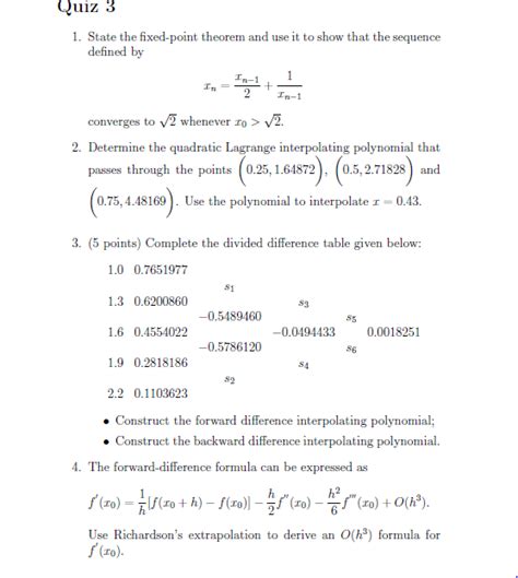 Solved State The Fixed Point Theorem And Use It To Show That