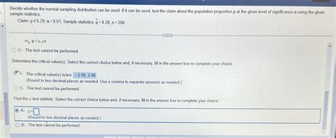 Decide Whether The Normal Sampling Distribution Can