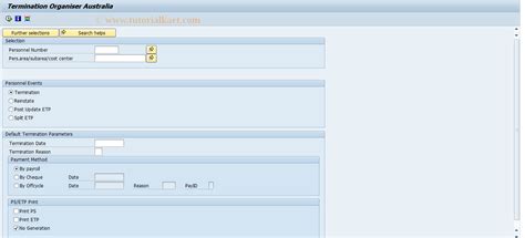 Pc00 M13 Cto3 Sap Tcode Termination Organizer
