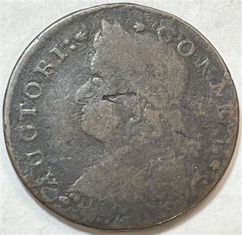 1787 Connecticut Post Colonial Issue Coin Property Room