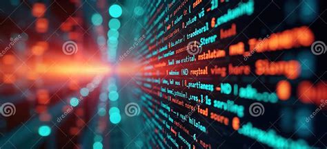 Dynamic Tech Illustration Shows Complex Code Secure Data Encryption Coding Displayed On Screen