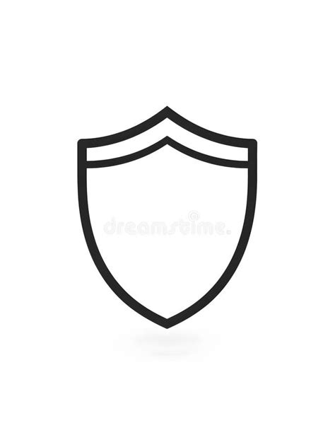 Security Shield Protection Icon Safety Badge Defense Emblem Icon Stock