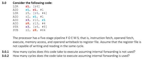 Solved 30 Consider The Following Code Ldr Ri Ro Add Ri