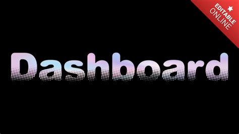 Dashboard Fashion Text Effect Generator