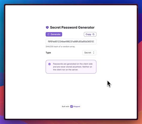 I Made A Free Secrets And Password Generator R Sideproject