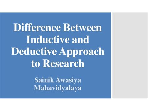 inductive and deductive approach to research difference between indu…