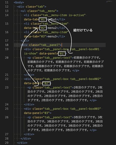 決定版JavaScriptでタブメニューを作る方法