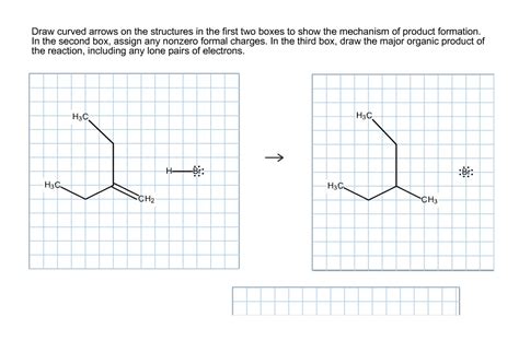 solved draw curved arrows on the structures in the first two