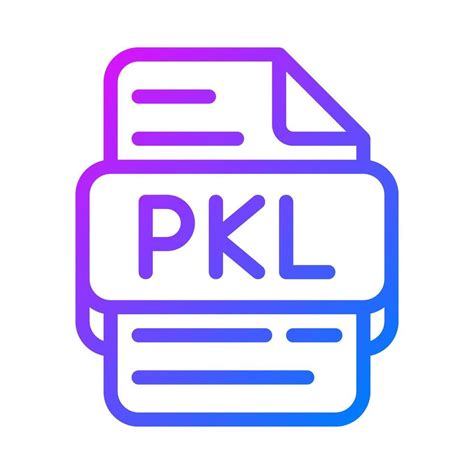 Pkl Document Format File Type Icon Gradient Icons For Data Management Illustration 49884012
