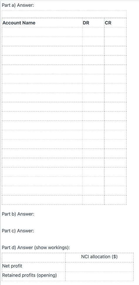 Part C Answer Part D Answer Show Workings Chegg Com