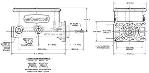 Wilwood Mopar Compact Tandem Master Cylinder