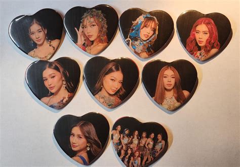 Bini Heart Button Pins Biniph Bini Biniaiah Binimikha Binimaloi Binicolet Binijhoanna