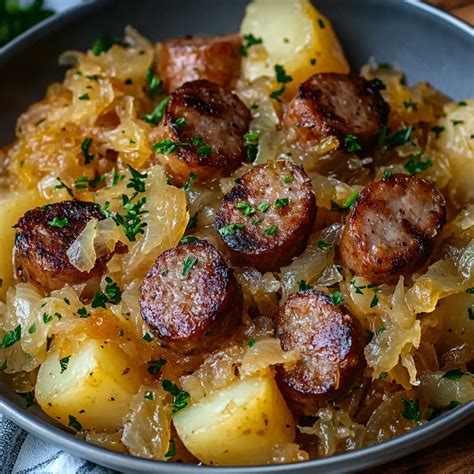 Polish Sausage With Sauerkraut And Potatoes Claras Recipes