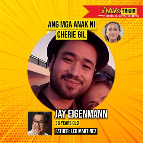 Artista Jay Eigenmann Is The Son Of Late Actress Cherie Gil And Actor Leo Martinez He Is A