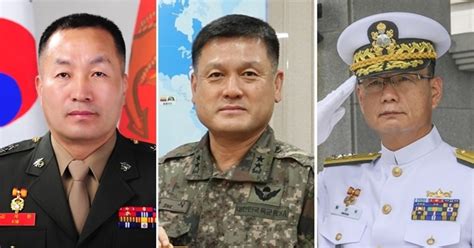속보 해병사령관 김계환·특전사령관 손식·해사교장 황선우