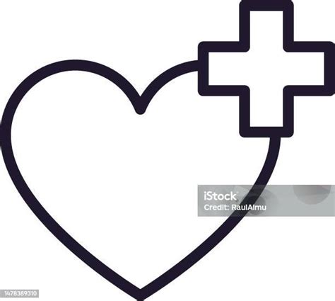 의료 십자가의 한 줄 아이콘 디자인 웹 사이트 인터넷 상점 온라인 책 등에 대 한 고품질 벡터 일러스트 레이 션 흰색 배경에 격리된 트렌디한 플랫 스타일의 편집 가능한 획