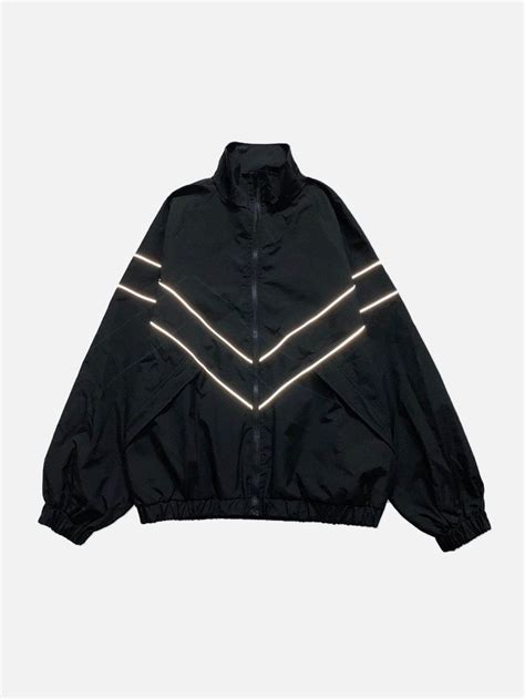 Majesda® Simple Webbing Reflective Jacket Black S Veste Rayée