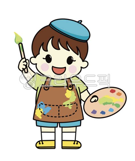 화가 화가일러스트 직업일러스트 어린이화가 직업 사진이미지일러스트캘리그라피 Enah작가