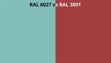 Ral 6027 Vs 3001 Ral Colour Chart Uk
