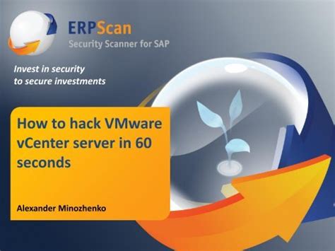 How To Hack Vmware Vcenter Server In 60 Seconds Erpscan