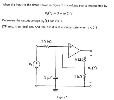 Solved When The Input To The Circuit Shown In Figure 1 Is A Chegg Com
