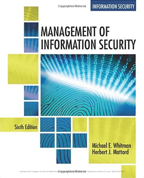 Management Of Information Security 6th Edition By Michael E Whitman Herbert J Mattord