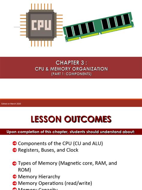 The Cpu And Memory Organization Pdf Random Access Memory