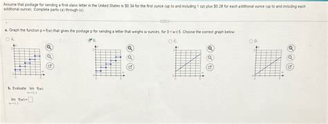 Solved Assume That Postage For Sending A First Class Letter