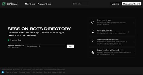 GitHub VityaSchel Session Bots Directory Website To Discover New Bots Created By Session