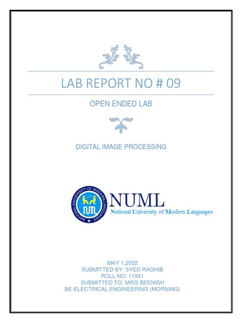 Dip Lab No 09 Open Ended Pdf Fast Fourier Transform Discrete