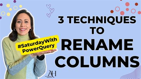 Renaming Columns Three Solutions Saturday With Power Query Youtube