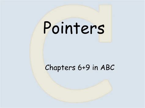 Ppt Pointers Powerpoint Presentation Free Download Id9126061