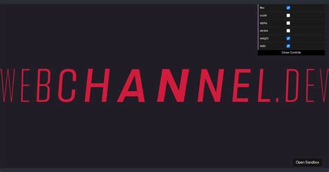 Webchanneldev Codesandbox