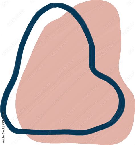 aesthetic shape nude pink aesthetic hearted shape with navy blue
