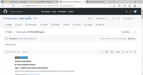 Fidha Sakeer Hussain On Linkedin Task1 Thesparkfoundation Gripjuly22 Intern Datascience