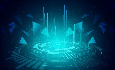 디지털 기술 속도는 파란색 녹색 배경 사이버 원자로 전원 추상 정보 통신 Ai 빅 데이터 혁신 미래 기술 인터넷 네트워크 연결 그림 3d 벡터를 연결합니다 0명에 대한 스톡