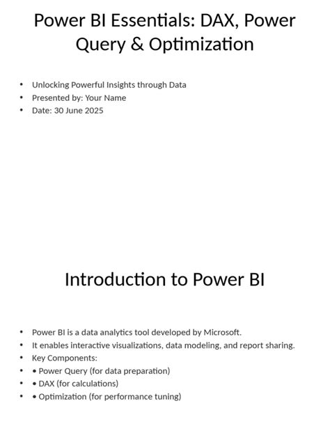 Powerbi Dax Powerquery Optimization Updated Pdf Data Data Analysis