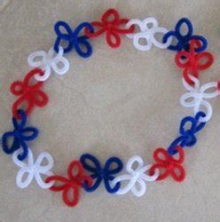 4th Of July Pipe Cleaner Leis