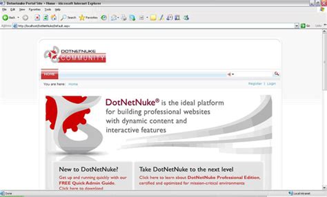 Installing Dotnetnuke Codeproject